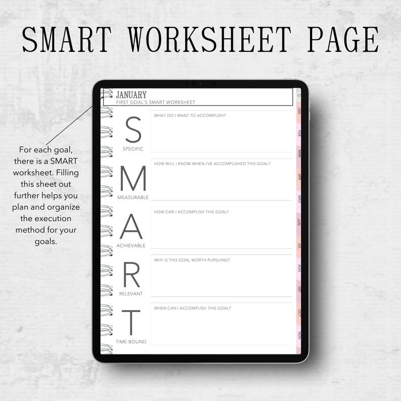 Digital Goal Planner | Goodnotes Planner | Notability Planner | Vision ...
