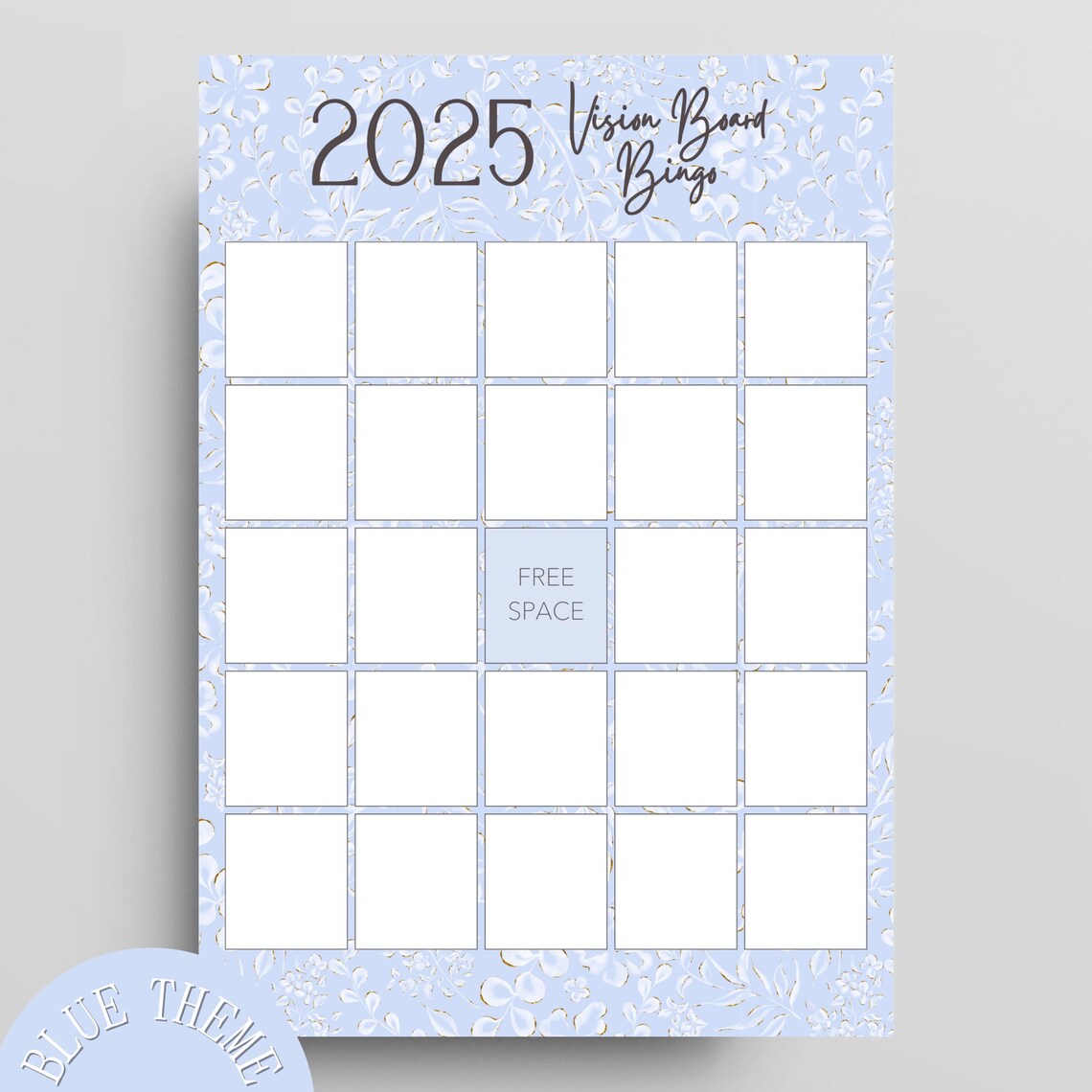 Vision Board Bingo | Editable Canva Bingo Template | 2025 Goal Planner ...
