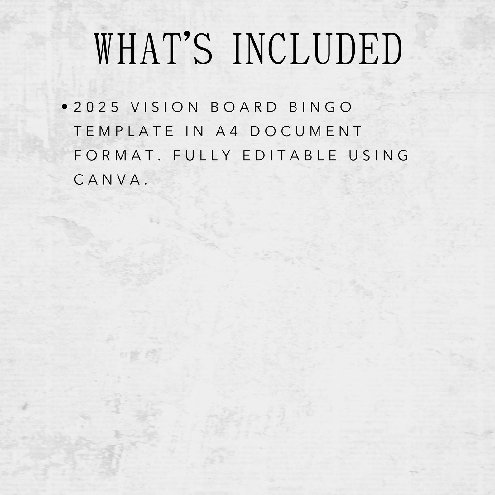 Vision Board Bingo | Editable Canva Bingo Template | 2025 Goal Planner ...