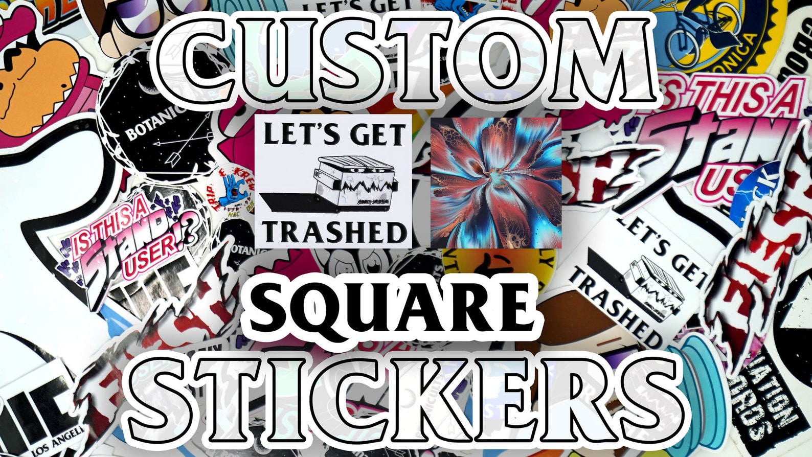 Square Custom Stickers Vinyl Sticker Labels Bulk Custom Stickers ...