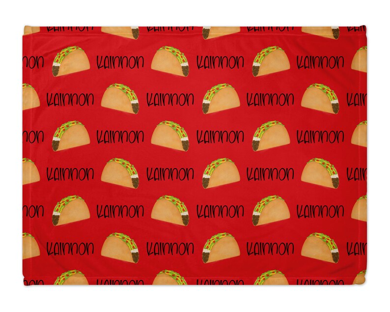 Personalized Taco Blanket With Name Custom Font and Colors - Etsy
