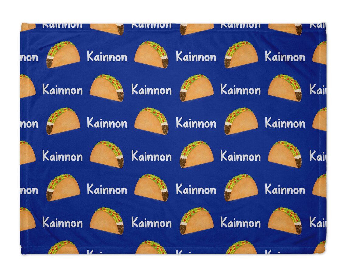Personalized Taco Blanket With Name Custom Font and Colors - Etsy