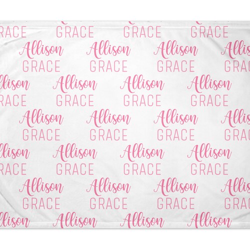 First & Middle Name Blanket Personalized Custom Font and | Etsy