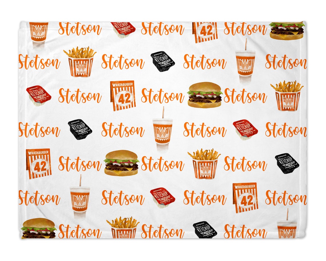 Whatablanket Personalized Whataburger Blanket With Name | Etsy
