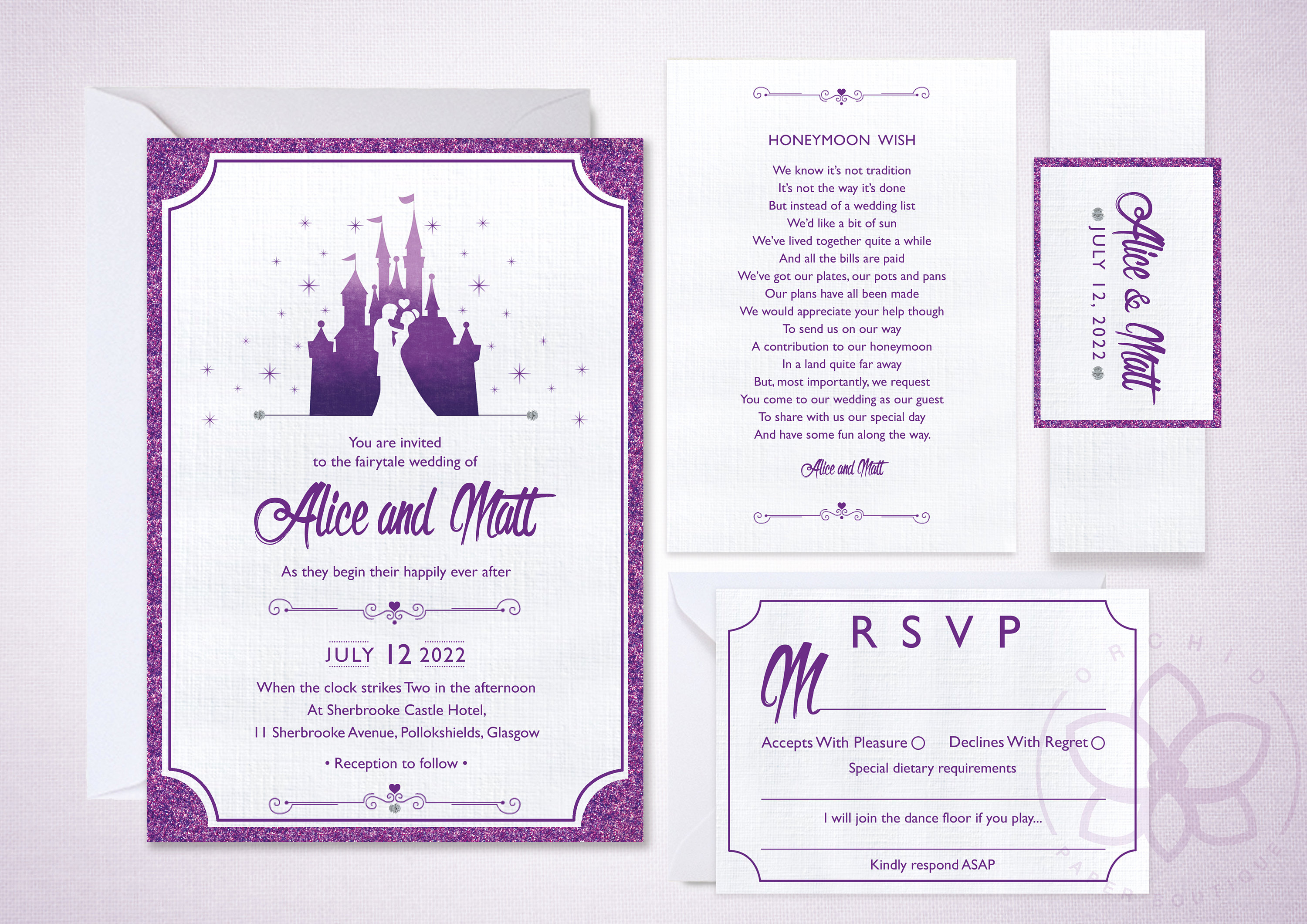 Fairytale Wedding Invitations Fairytale Castle Customised | Etsy UK