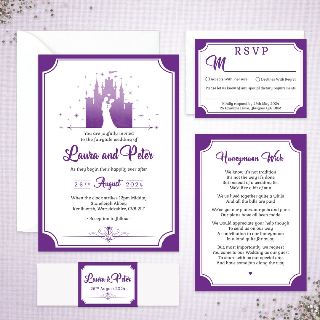 Fairytale Wedding Invitations | Printable Wedding Invitations ...