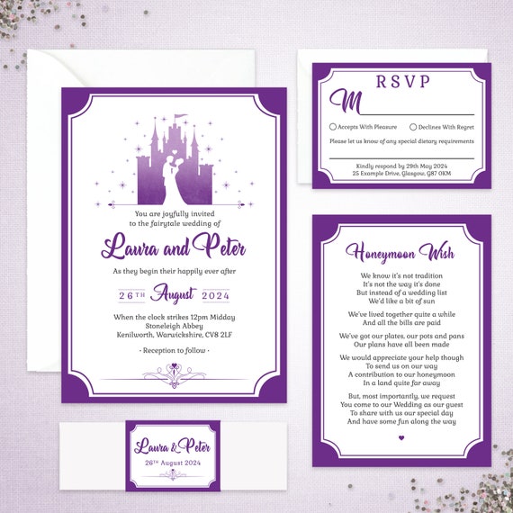 Princess Wedding Invitation Wording Wedding Invitation Card Modern