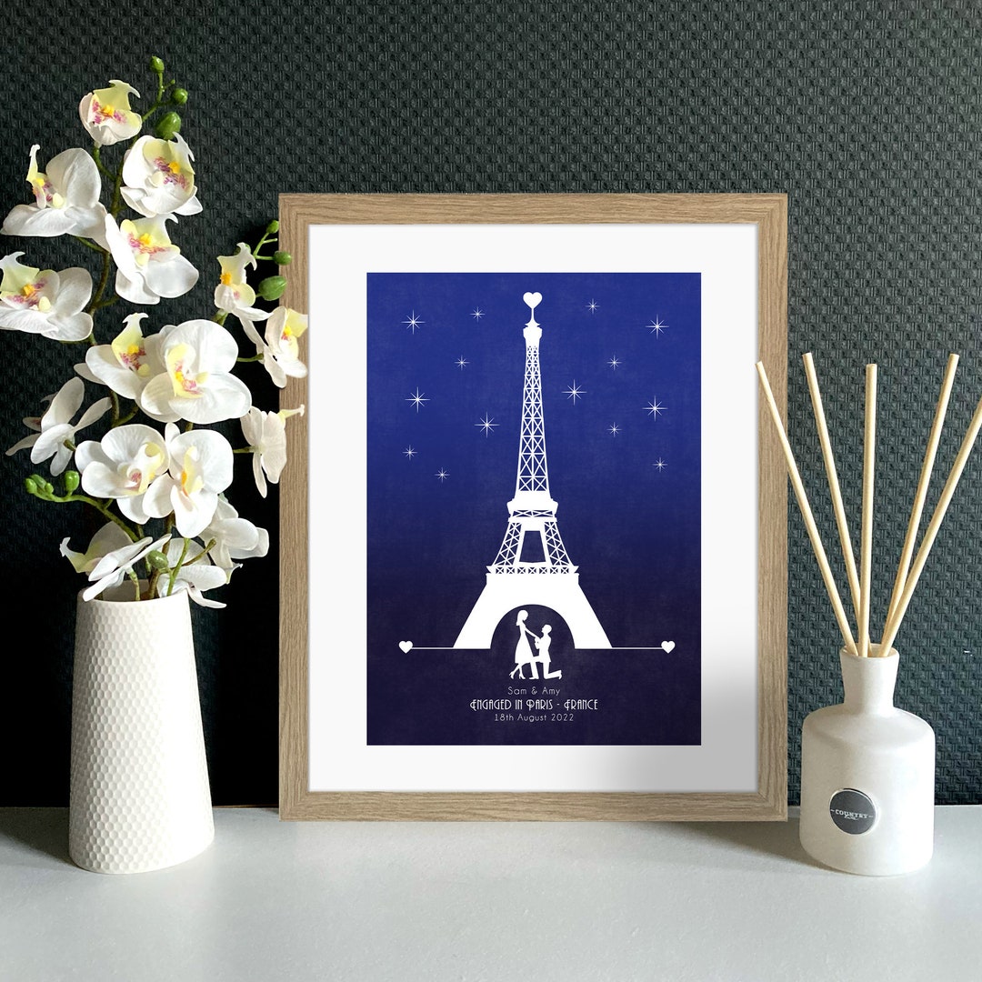Personalised Paris Engagement Gift, Eiffel Tower Paris Proposal ...