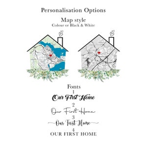 New Home Gift, Housewarming Gift for Couple, New House Map, First Home ...
