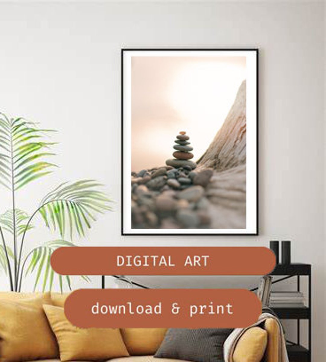Stacked Rocks Beach Art - Etsy