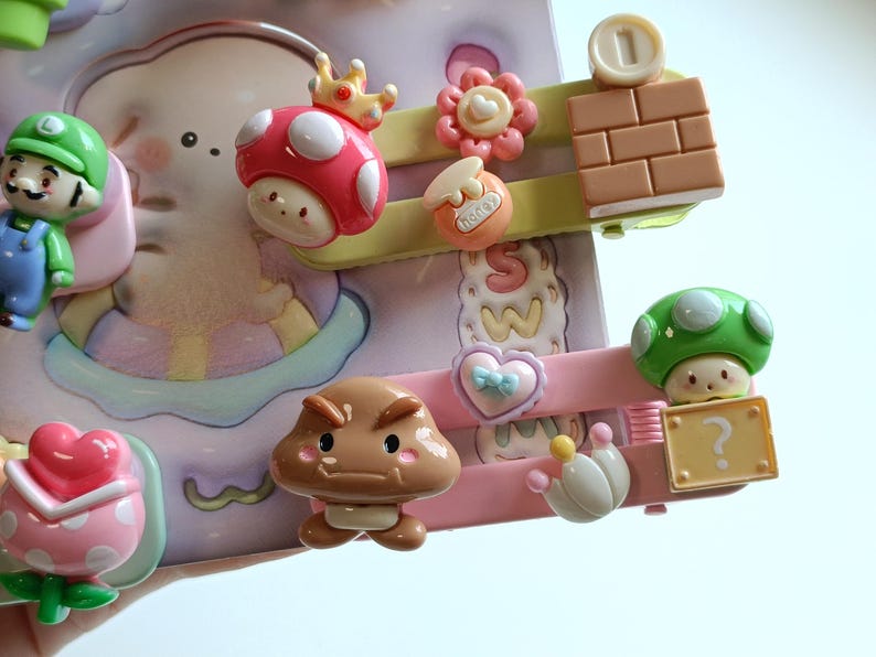 Super Mario Hair Clips, Rotating Game Barrettes, Hair Clip, Hair Slides ...