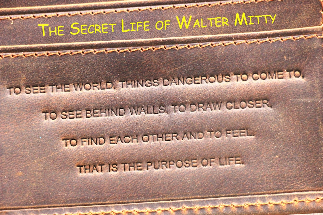 Genuine Leather Wallet; Walter Mitty; Father Gift; Christmas Gift ...