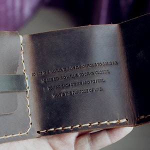 Genuine Leather Wallet, Walter Mitty Wallet, Trifold Wallet, Wedding ...