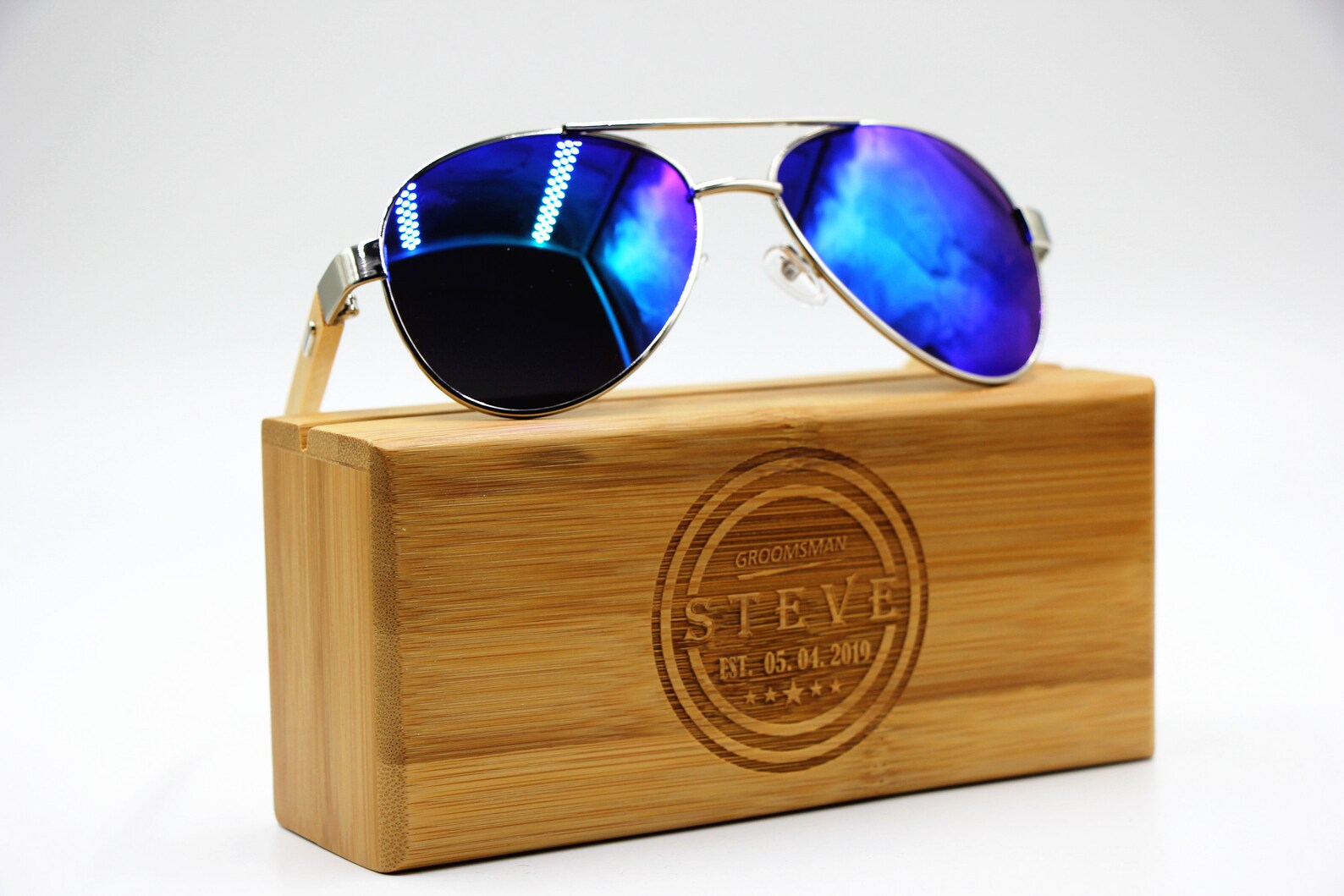 Personalized Men's Aviator Sunglasses Father's Gift | Etsy