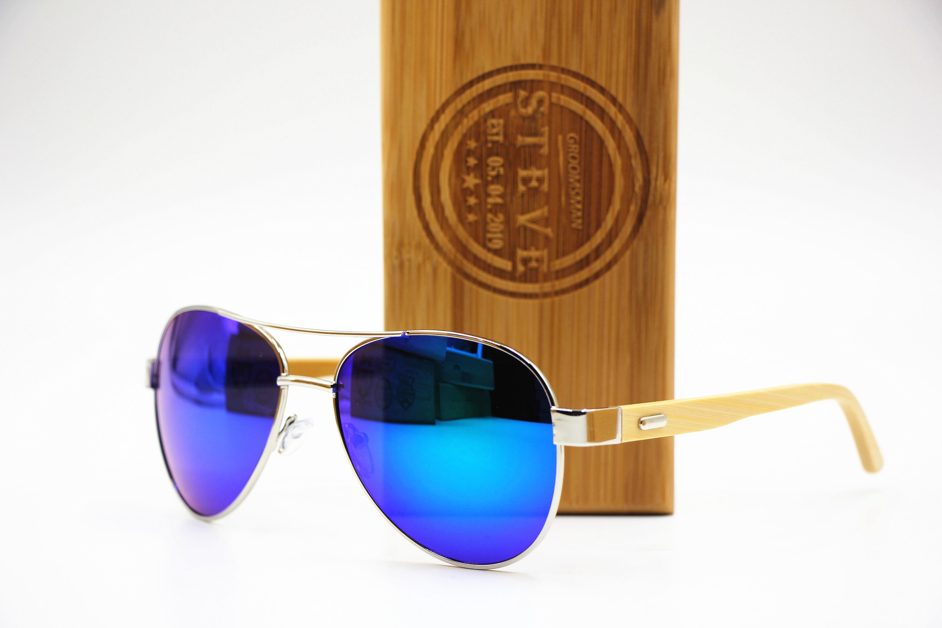 Personalized Men's Aviator Sunglasses Father's Gift | Etsy