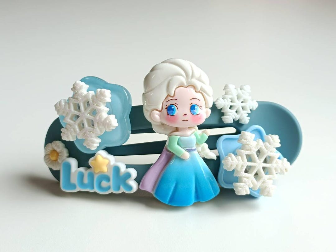 Frozen Elsa Rotating Snowflake Hair Tie, Carton Barrettes/clip ...