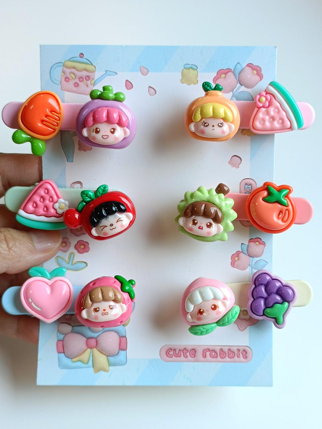 Fruits Girls Hair Clips, Rotating Cute Barrettes, Hair Clip, Hair ...
