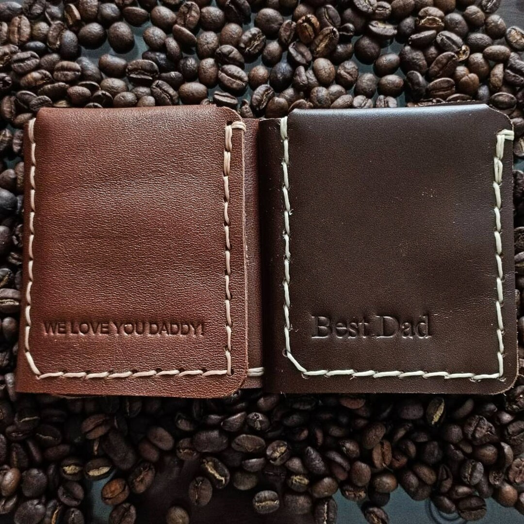 Father Wallet, Wallet for Dad Gift, Men's Leather Trifold Wallet, Men's ...