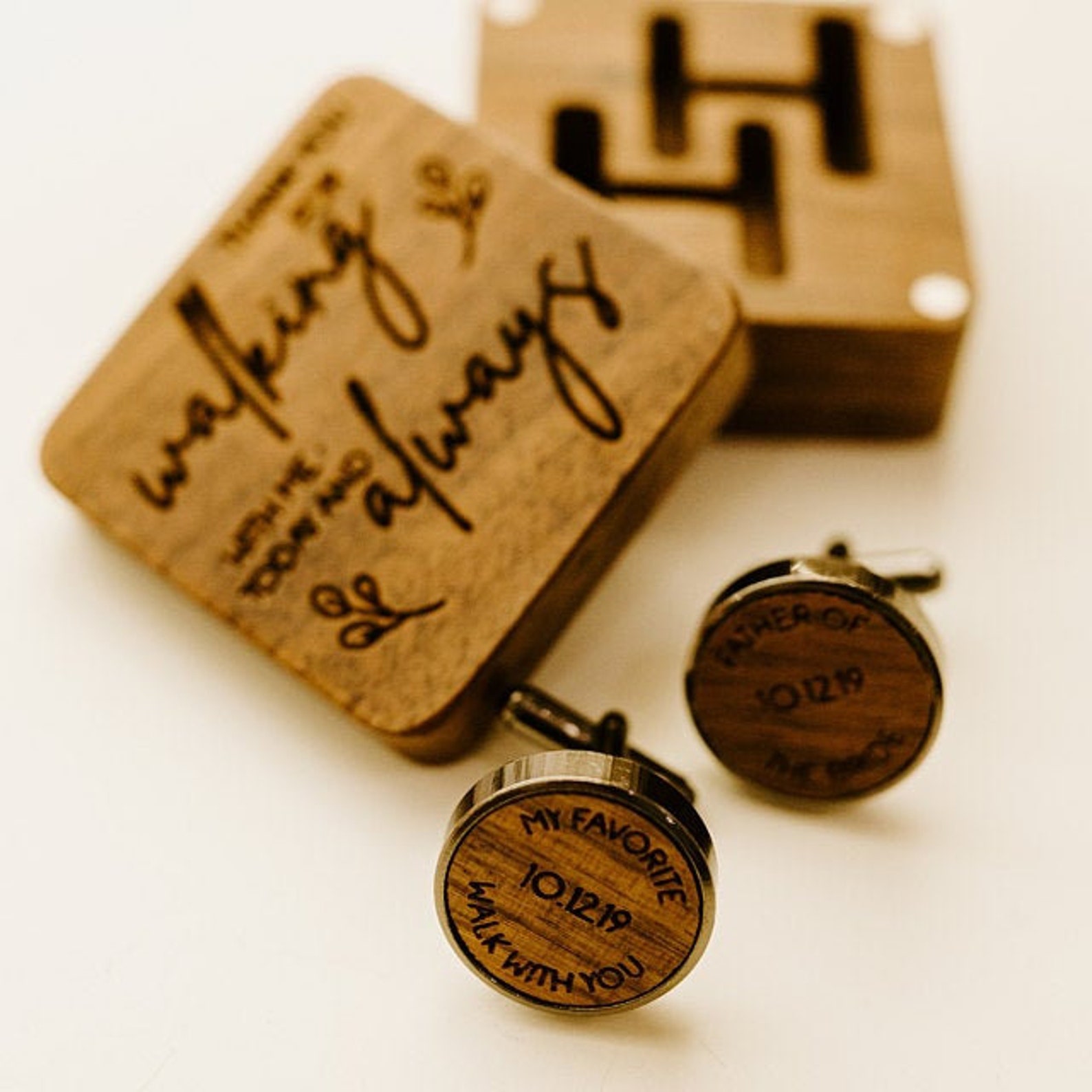 Customized Cufflinks Personalized Cufflinks Wood Cufflinks | Etsy