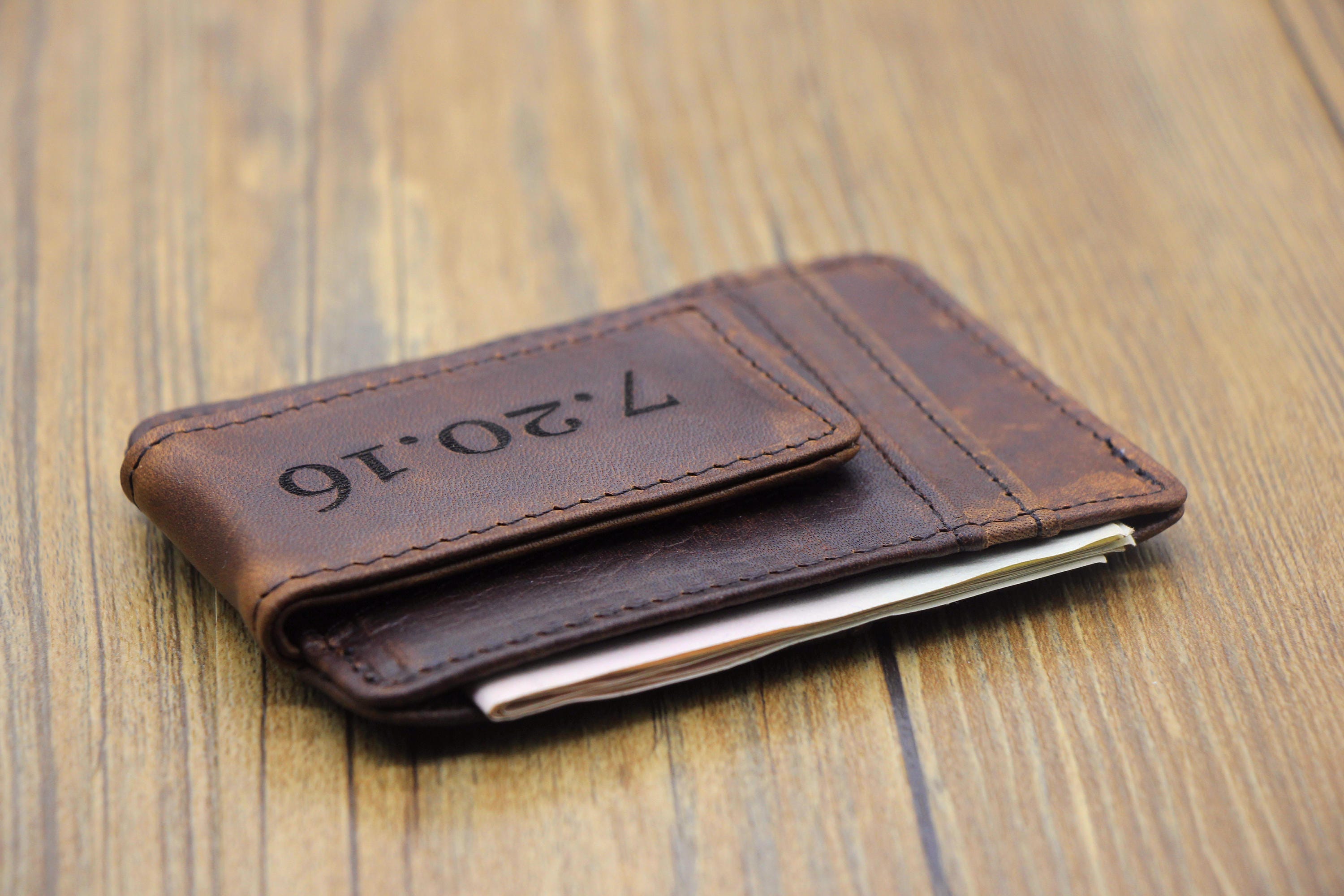 Personalized Money Clip Wallet, Slim Design, Anniversary for Husband ...