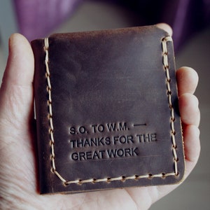 Genuine Leather Wallet, Walter Mitty Wallet, Trifold Wallet, Wedding ...