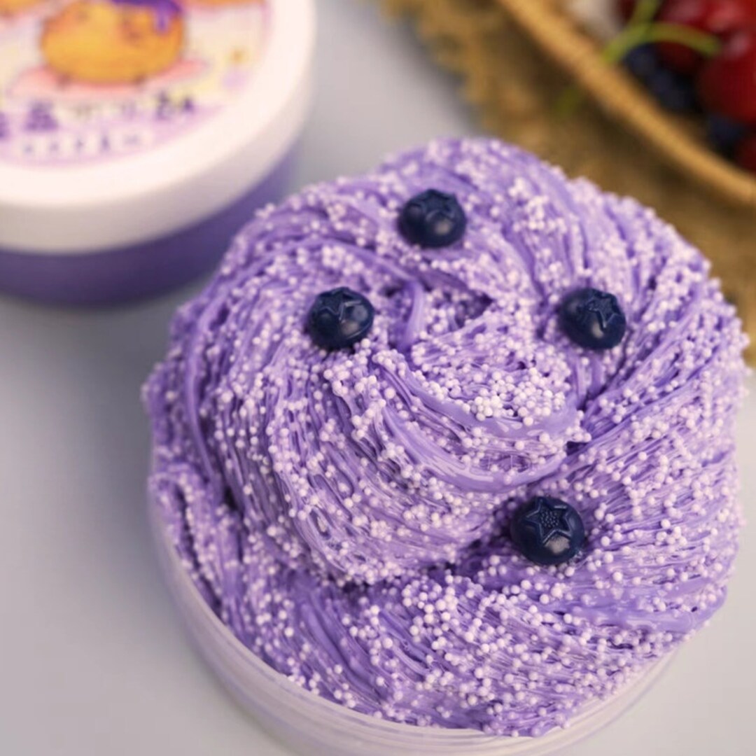 Blueberry Starry Night Slime/blueberry Stretchy Slime/slime Toy ...