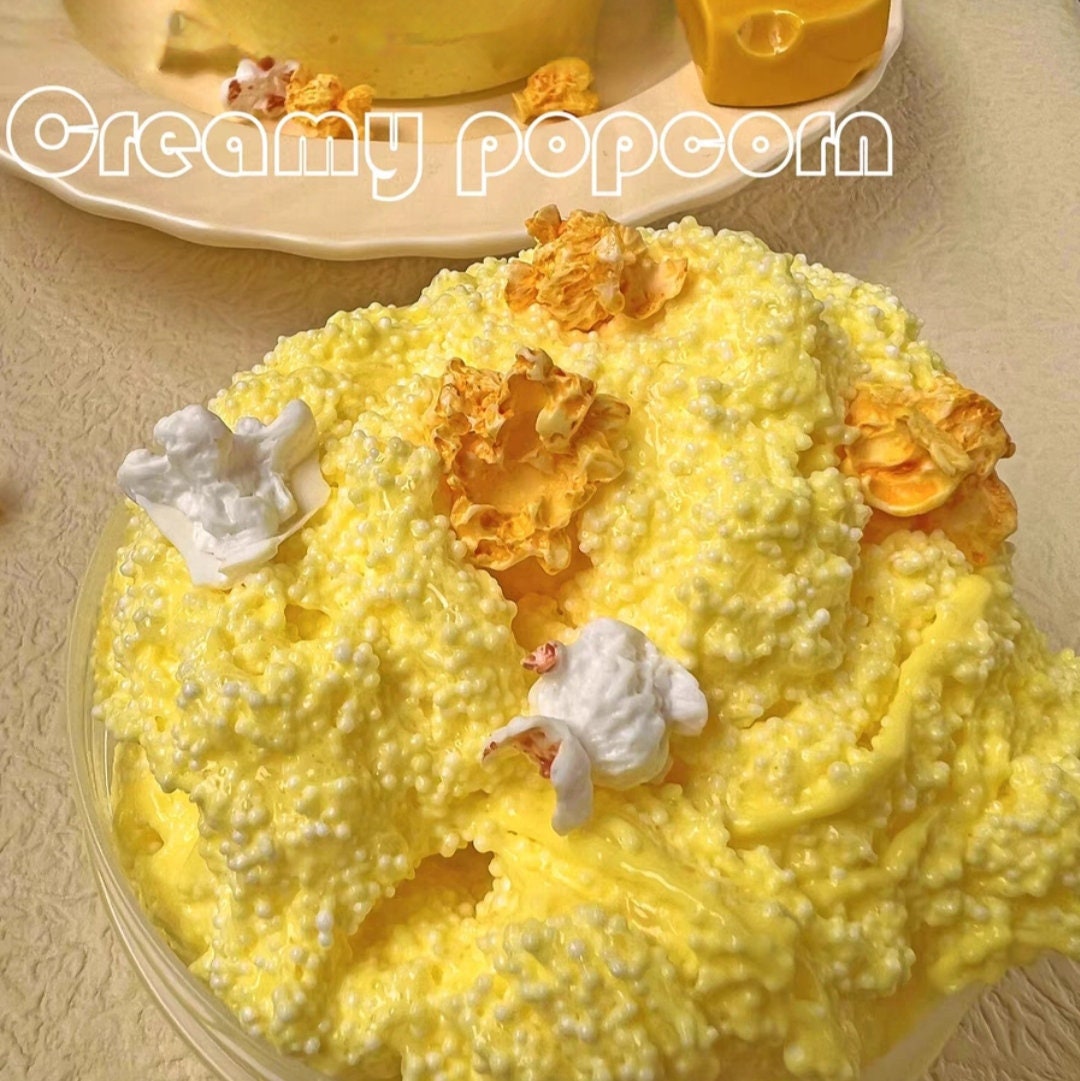 Popcorn Slime/creamy Popcorn Slime/scented Slime/foaming Slime/foam ...