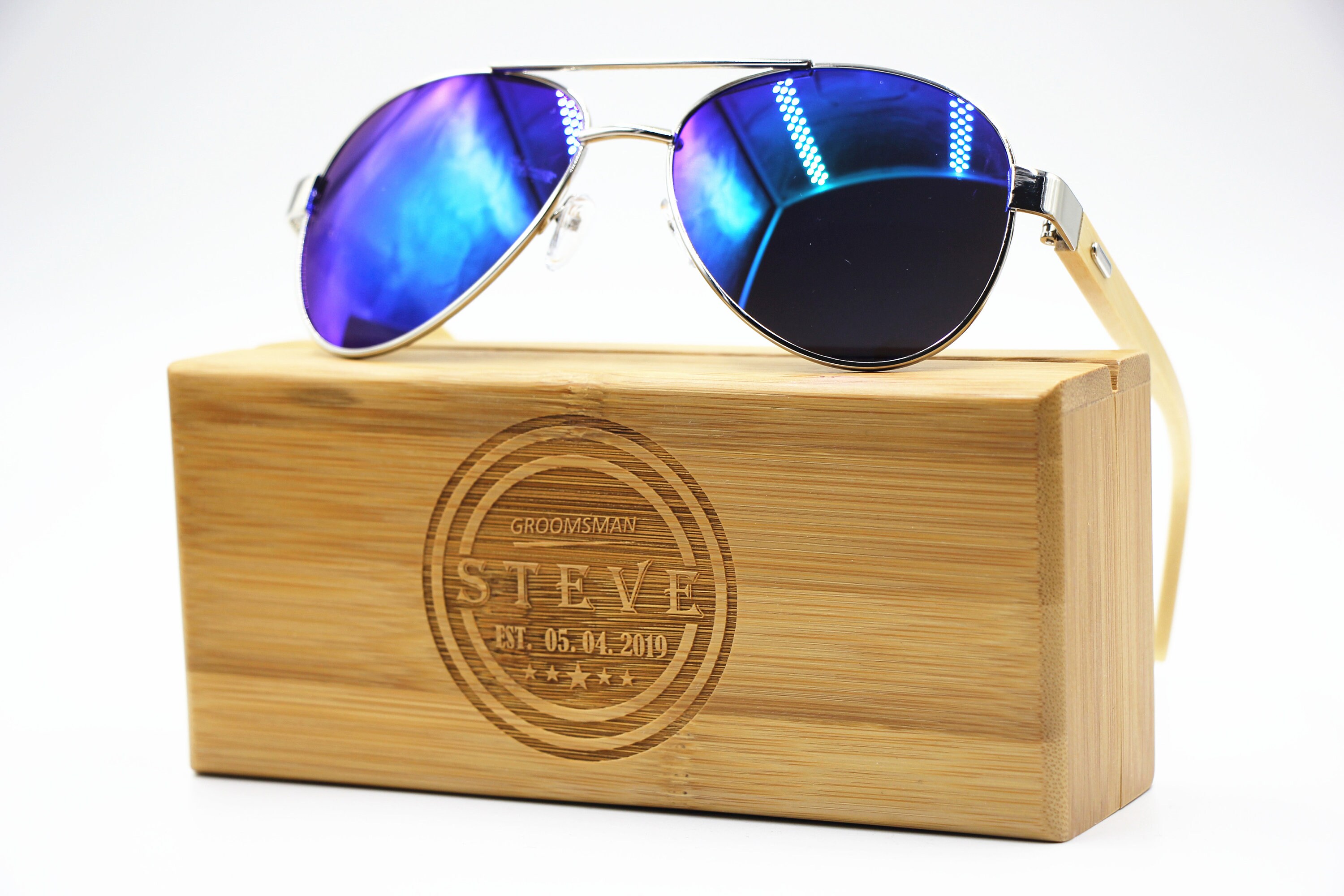 Personalized Men's Aviator Sunglasses Father's Gift | Etsy