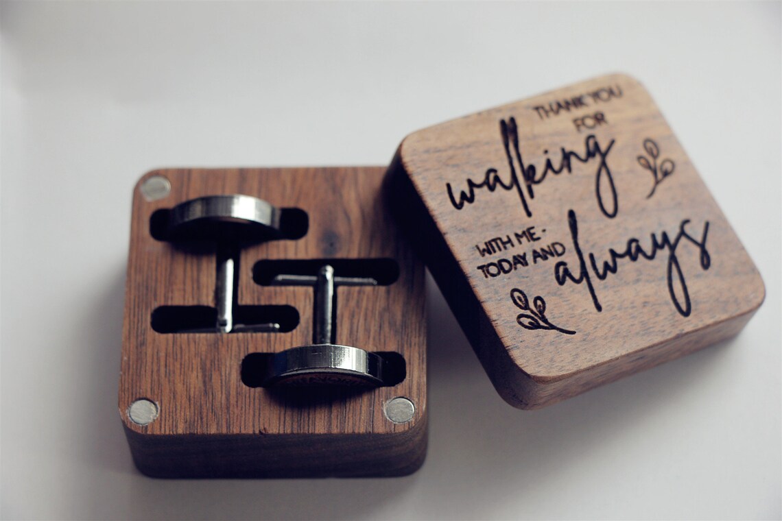 Customized Cufflinks Personalized Cufflinks Wood Cufflinks | Etsy