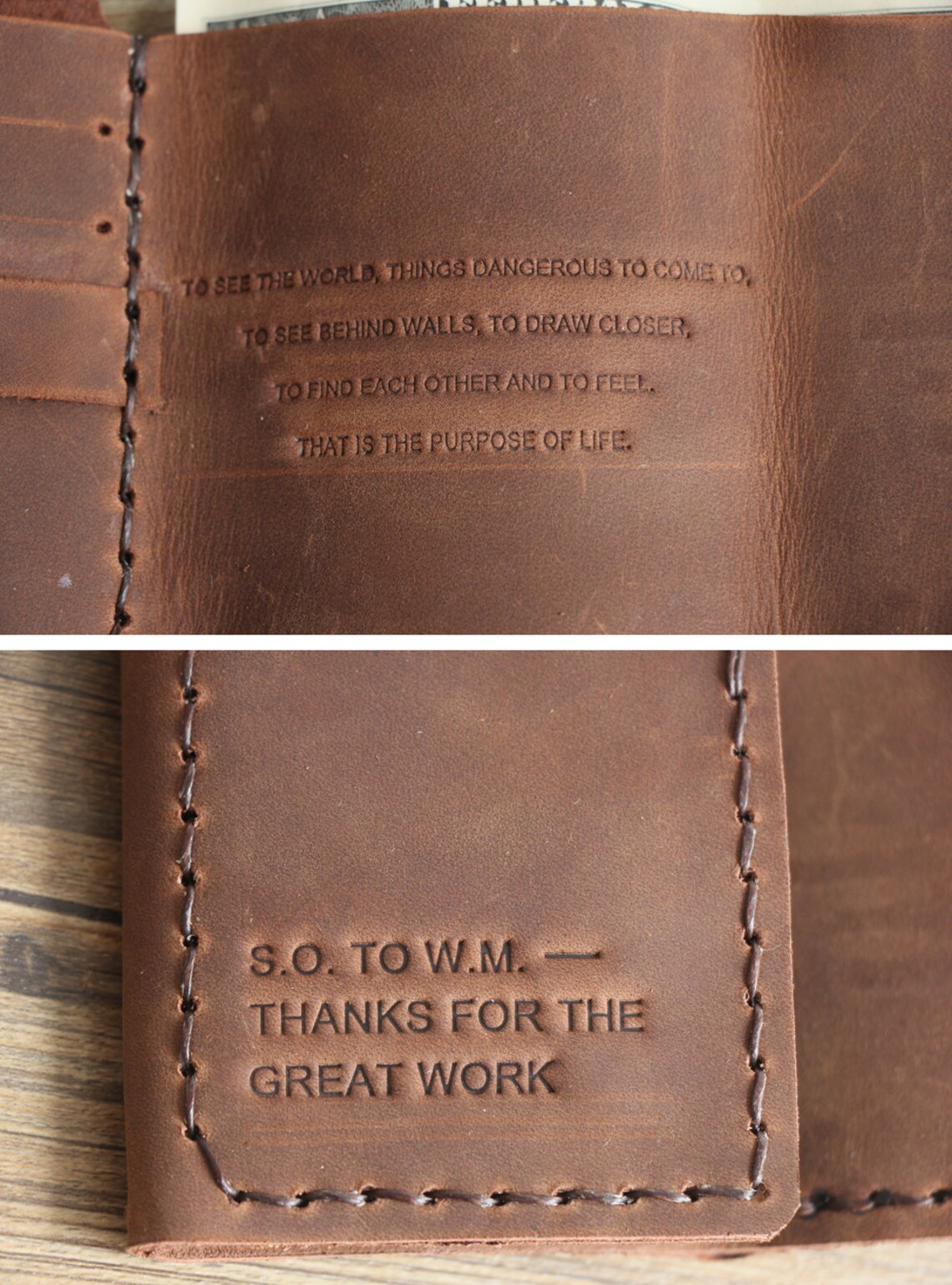 Walter Mitty Wallets Personalized Engraving Men's | Etsy