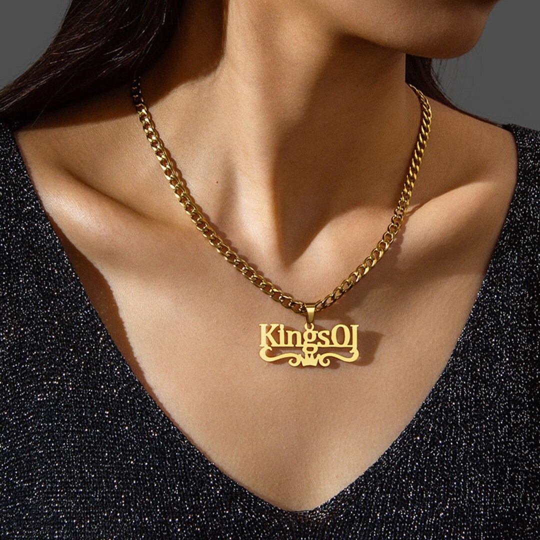 Custom Men's Name Necklace, Personalized Hip Hop Name Necklace, Riding ...