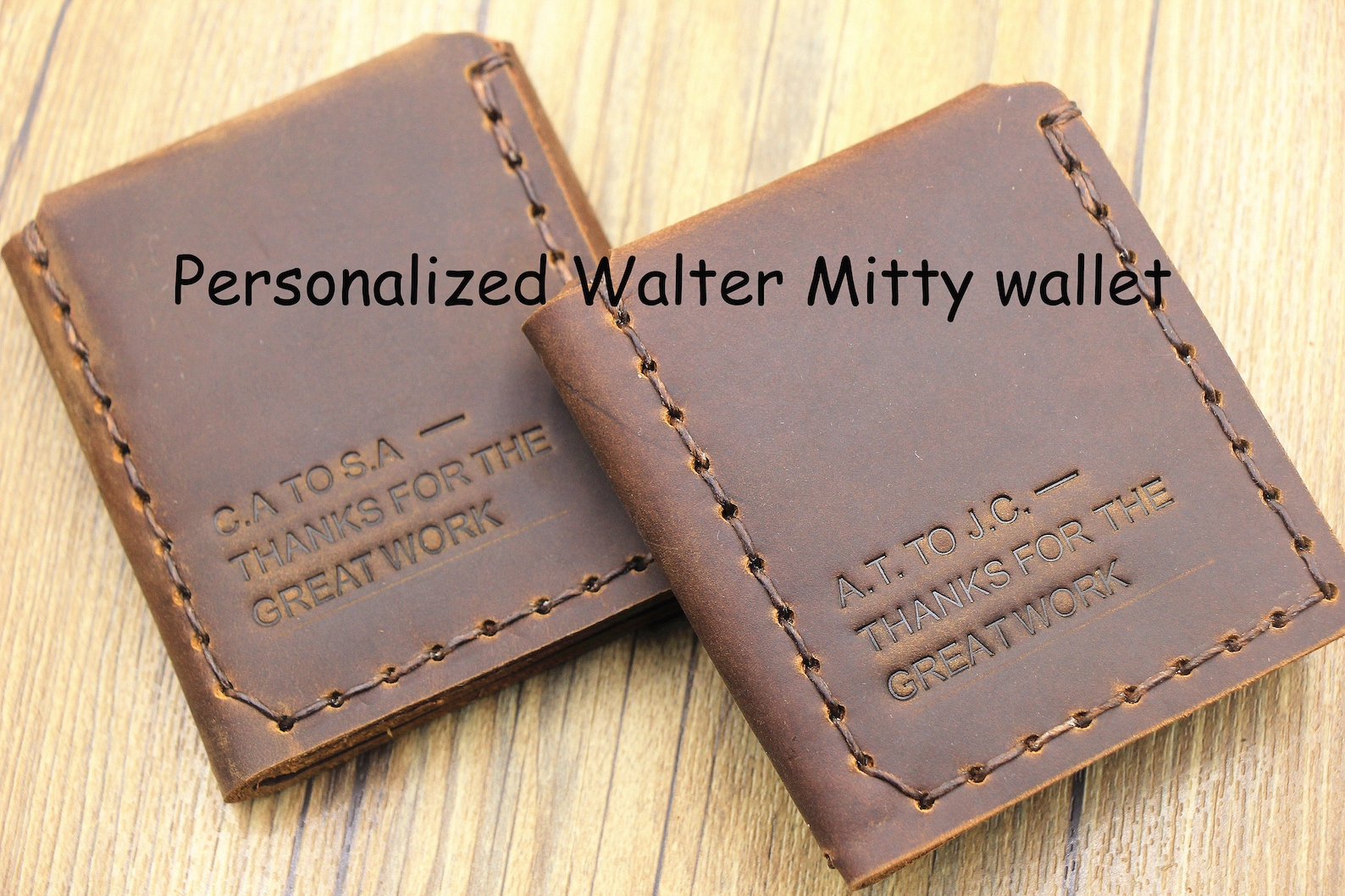 Genuine Leather Wallet Walter Mitty Wallet Trifold Wallet - Etsy