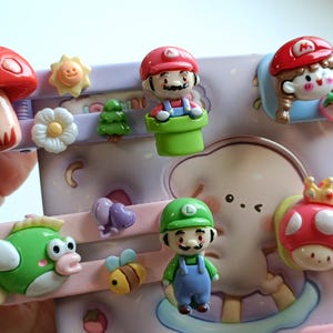 Super Mario Hair Clips, Rotating Game Barrettes, Hair Clip, Hair Slides ...