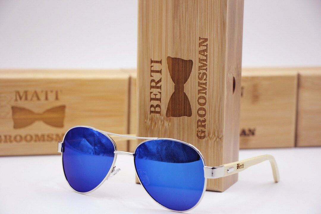 Personalized Men's Aviator Sunglasses; Father's Gift; Christmas Gift ...