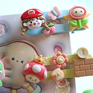 Super Mario Hair Clips, Rotating Game Barrettes, Hair Clip, Hair Slides ...