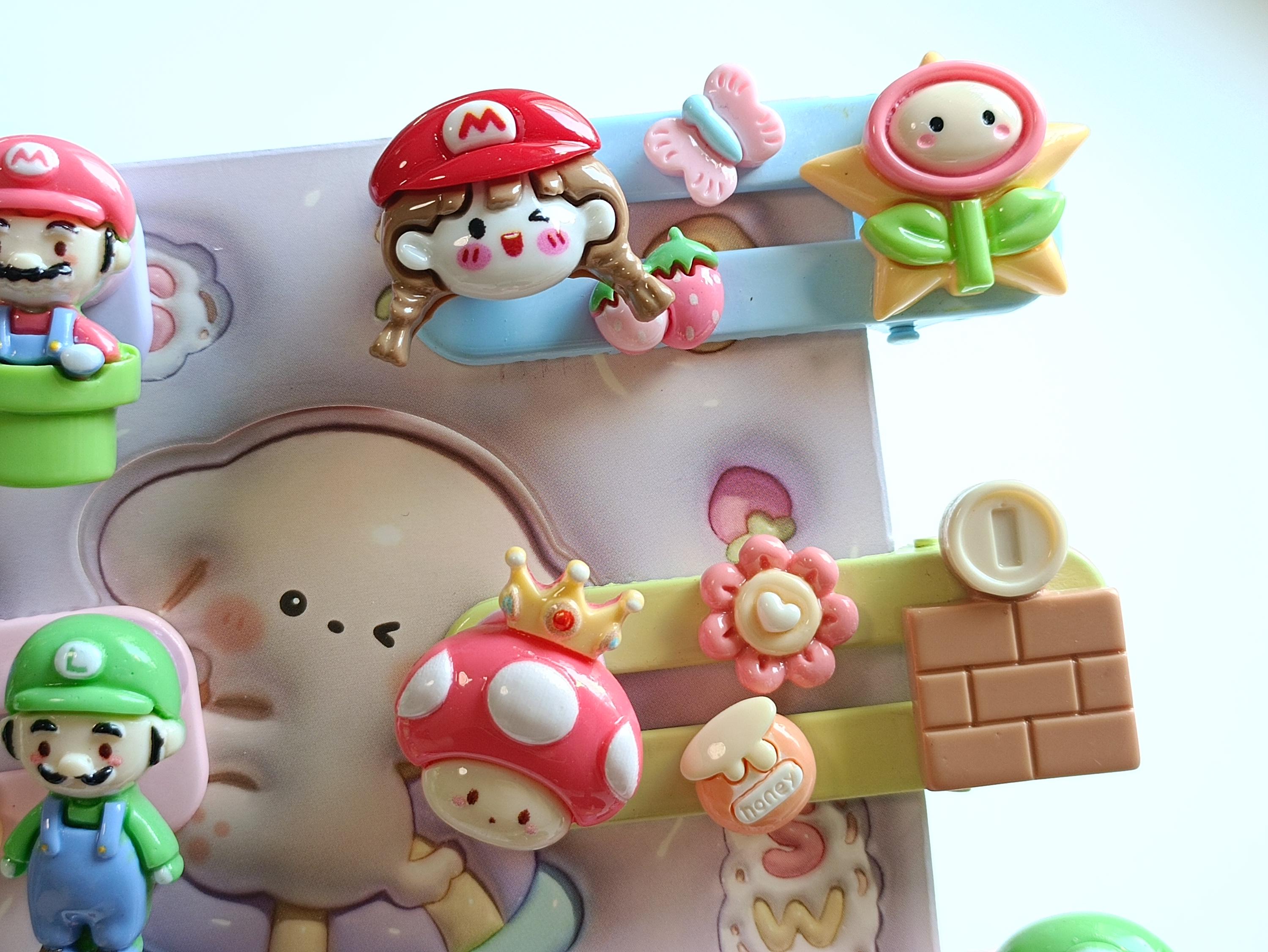 Super Mario Hair Clips, Rotating Game Barrettes, Hair Clip, Hair Slides ...