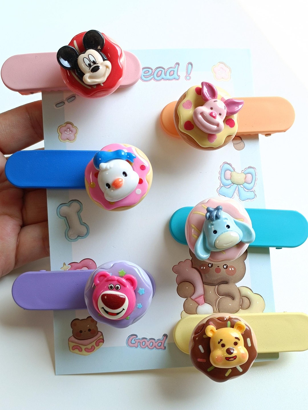 Donut Cartoon Hair Clips, Rotating Cute Barrettes, Hair Clip, Hair ...
