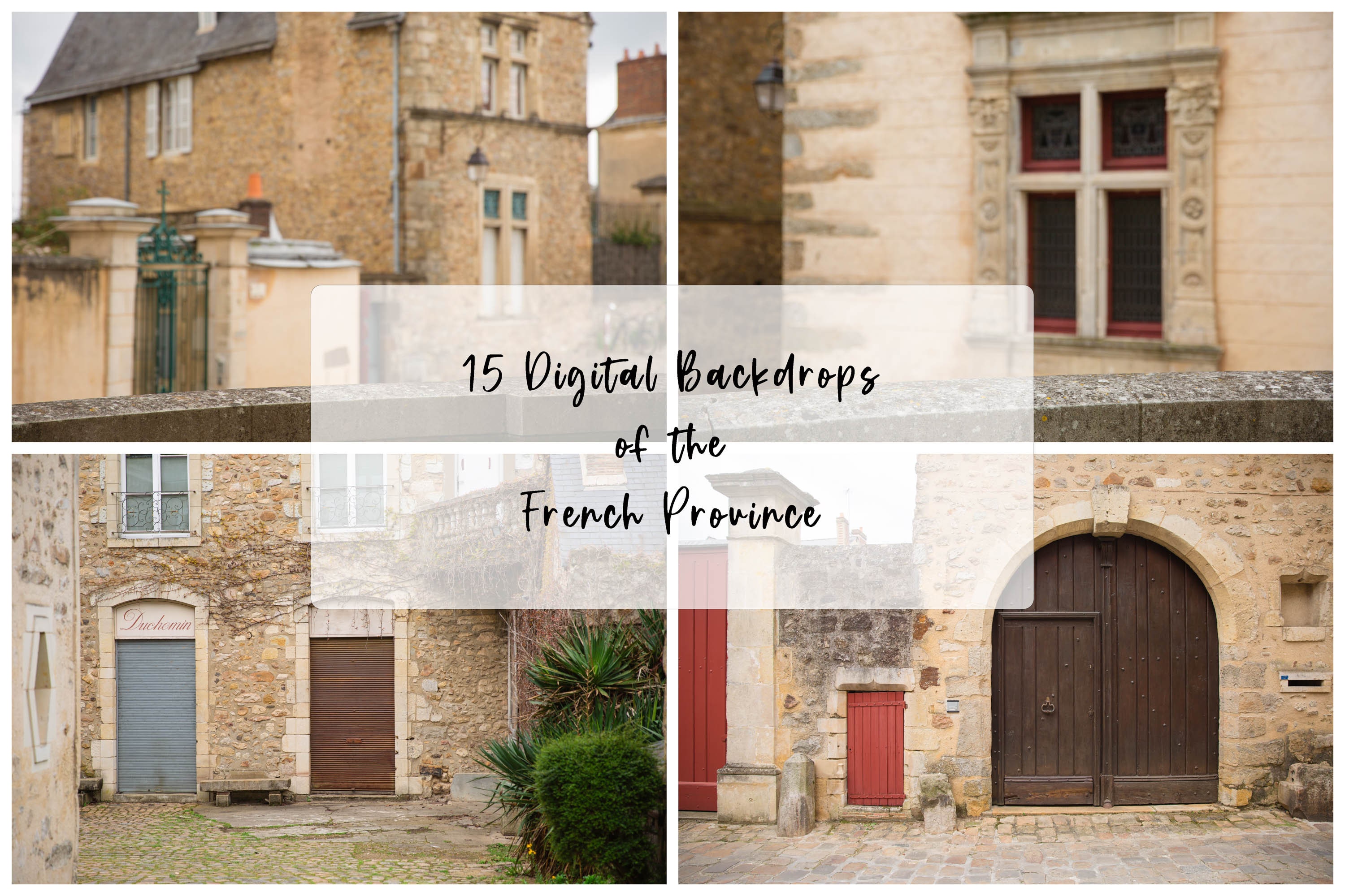French Province Backgrounds, 15 Digital Backgrounds/backdrops of the ...