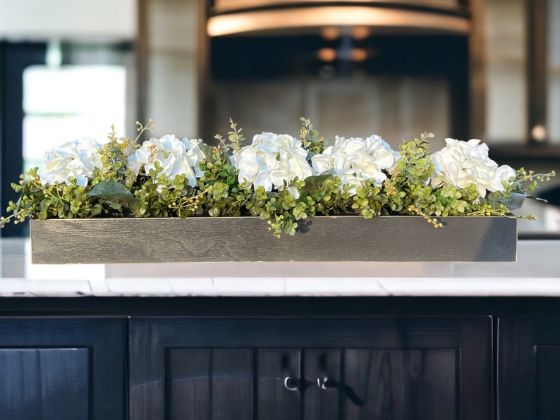 CUSTOM Centerpiece Planter Box Table Modern Farmhouse kitchen - Etsy