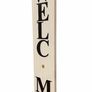 Interchangeable O Welcome Sign, 31" Vertical Porch Sign, Front Door ...