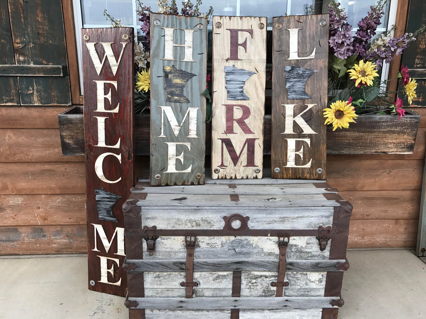 MINNESOTA STATE Sign Vertical, Indoor or Outdoor, Farm Home Lake or ...