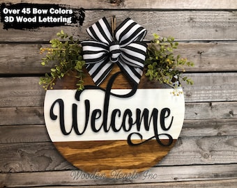 Round Welcome Sign - Etsy