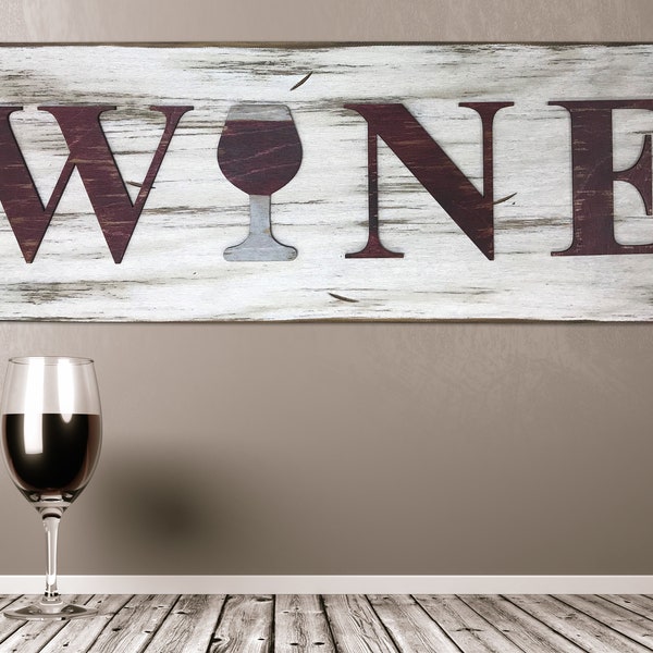 Wooden Wine Sign - Etsy