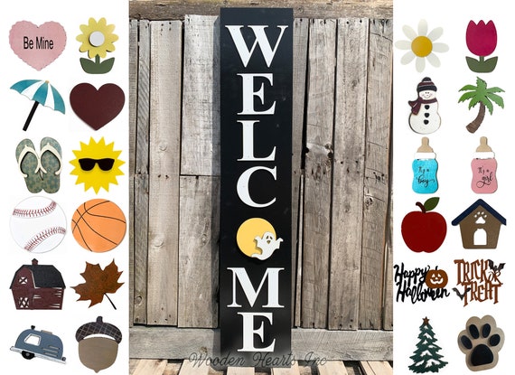 Interchangeable Season Changer Welcome Sign 45 Large - Etsy