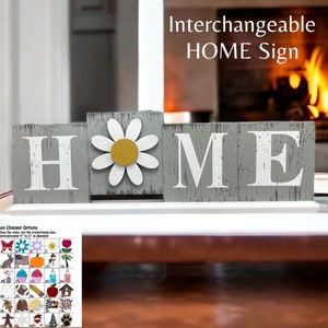 Interchangeable HOME Sign living Room Bedroom Table Decor - Etsy