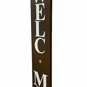 Interchangeable O Welcome Sign, 31" Vertical Porch Sign, Front Door ...