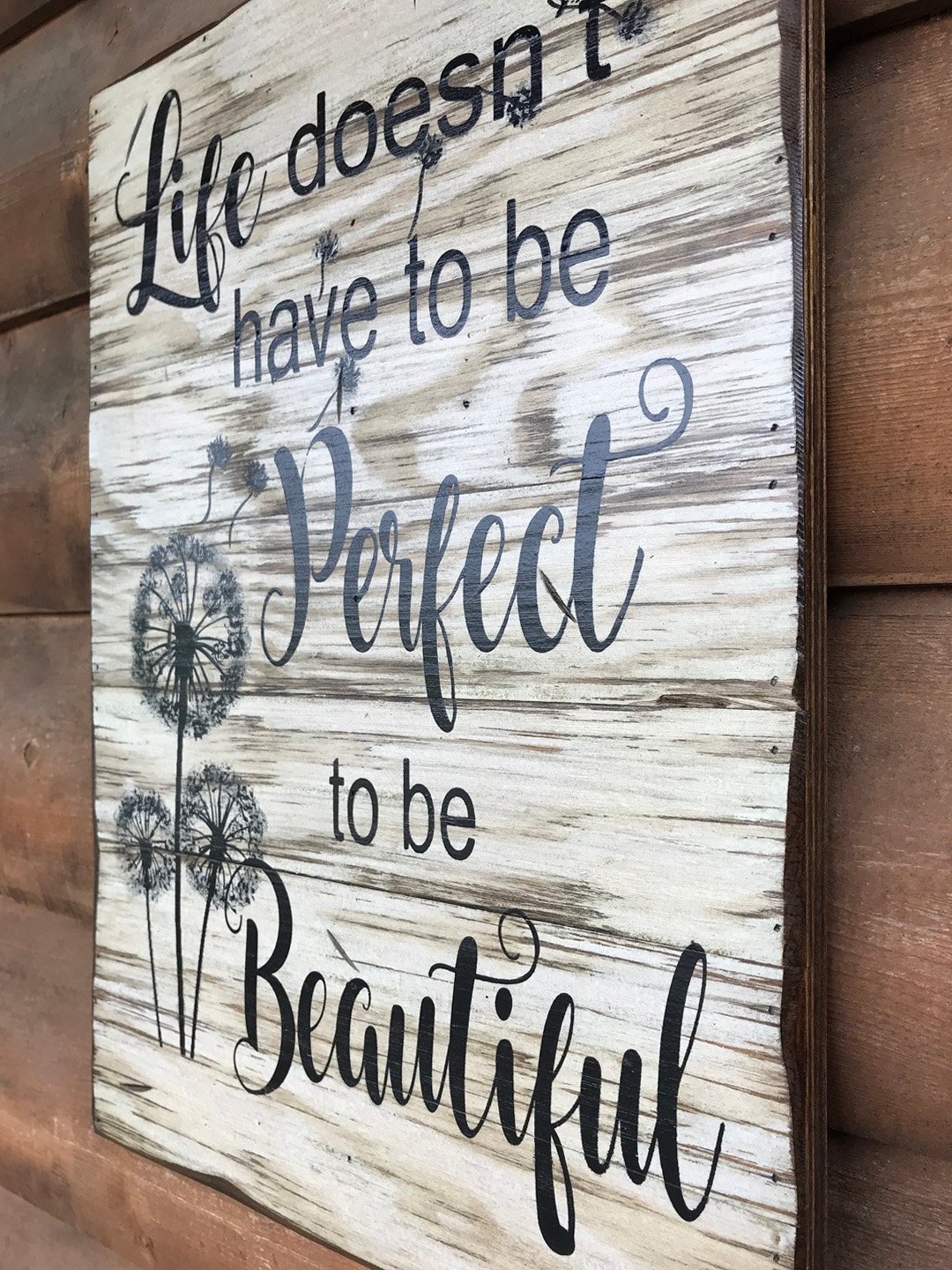 Inspirational Wall Art * LIFE doesn't have to be PERFECT to be ...