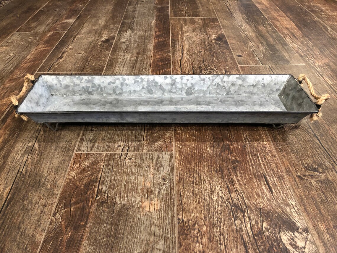 TRAY METAL Large With ROPE Handles Create a Kitchen Table - Etsy