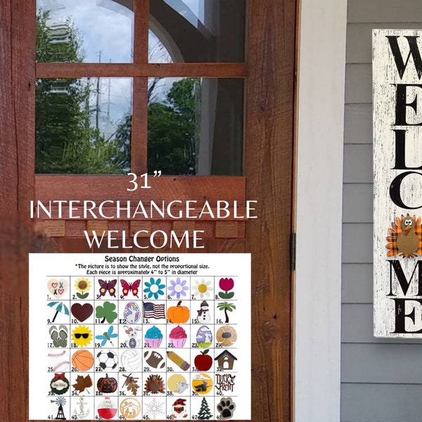 Interchangeable Welcome Sign - Etsy