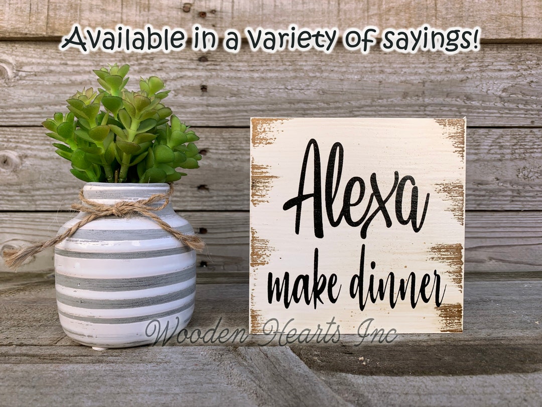 ALEXA Make Dinner Sign Clean Bathroom Do Dishes Feed Dogs Bed Garbage ...